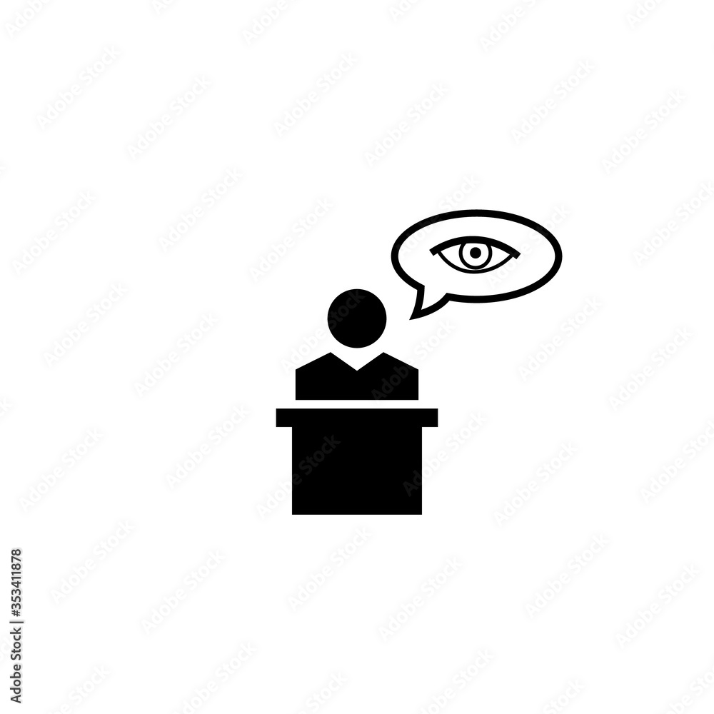 Witness box icon. Clipart image isolated on white background Stock ...