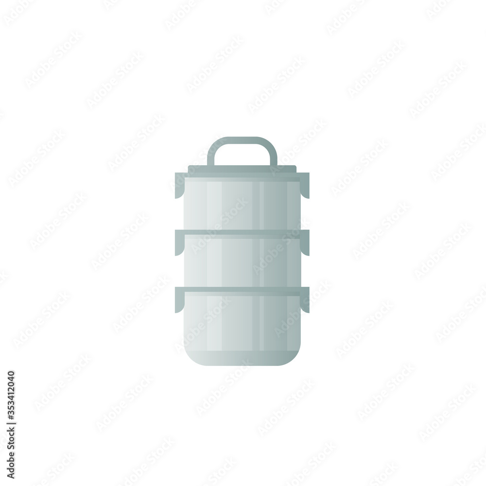 Tiffin box icon. Clipart image isolated on white background Stock ...