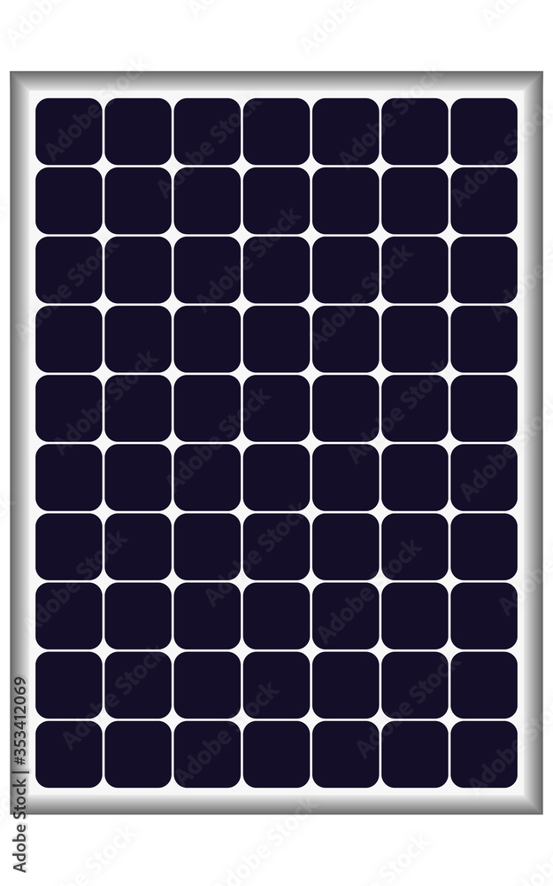 Blue silicon photovoltaic electric solar panel texture Detailed vector ...