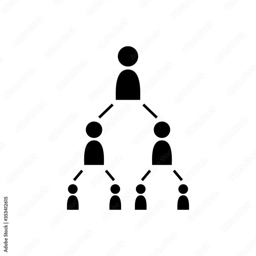 Chain of command icon. Clipart image isolated on white background Stock ...