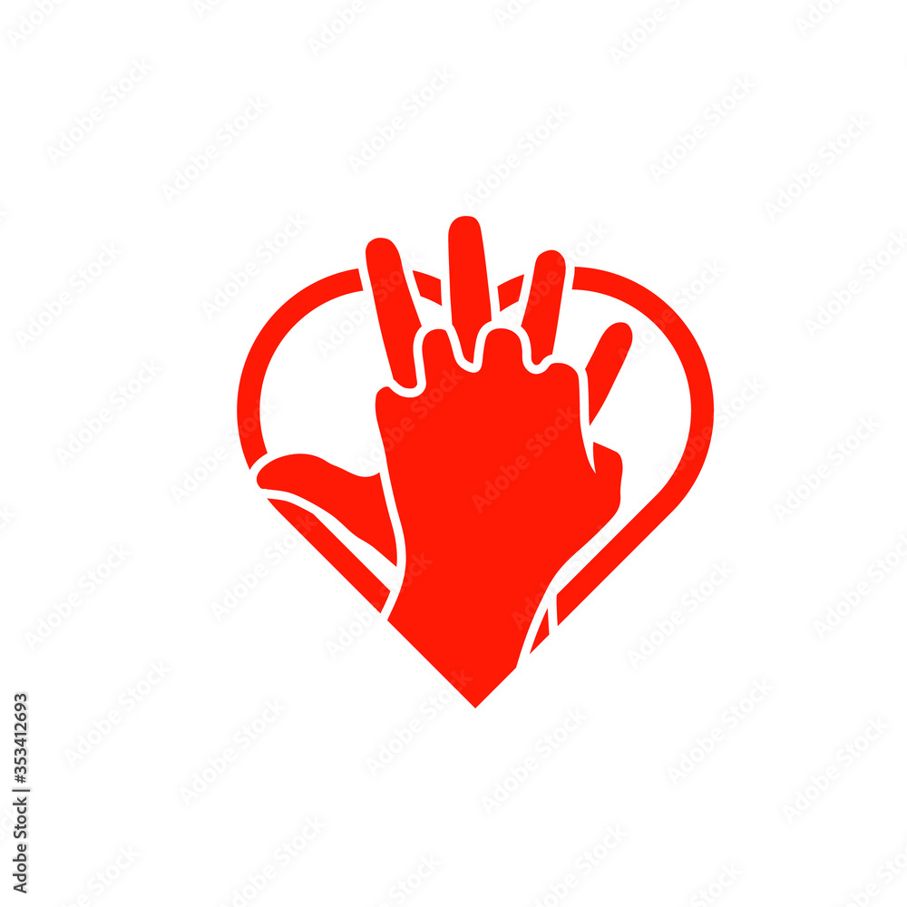 CPR heart icon. Clipart image isolated on white background Stock Vector ...