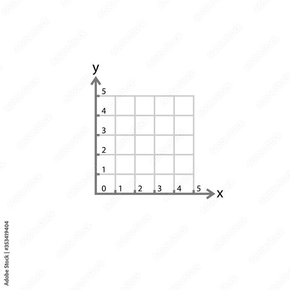 XY Graph icon. Clipart image isolated on white background Stock Vector ...