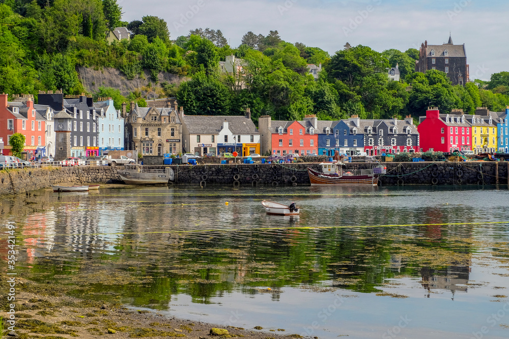 colourful harbour buildings at Tobermory the capital of the Isle of ... colourful harbour buildings at Tobermory the capital of the Isle of ...