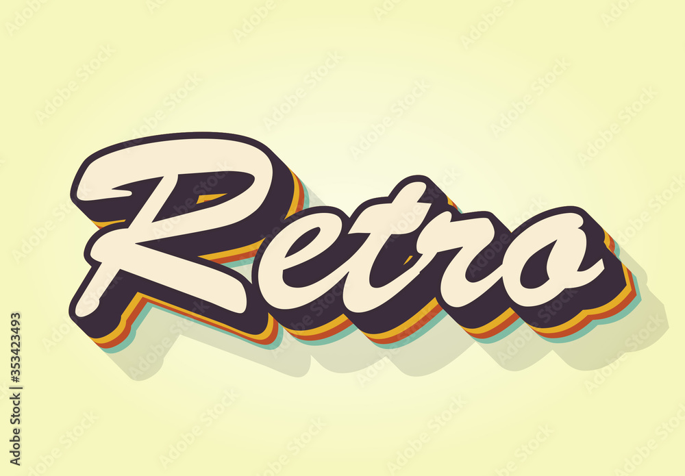 Retro Text Effect Stock Template | Adobe Stock