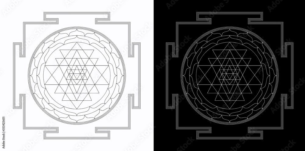 Yantra diagram, very precise and correctly created. Yantra, translated ...