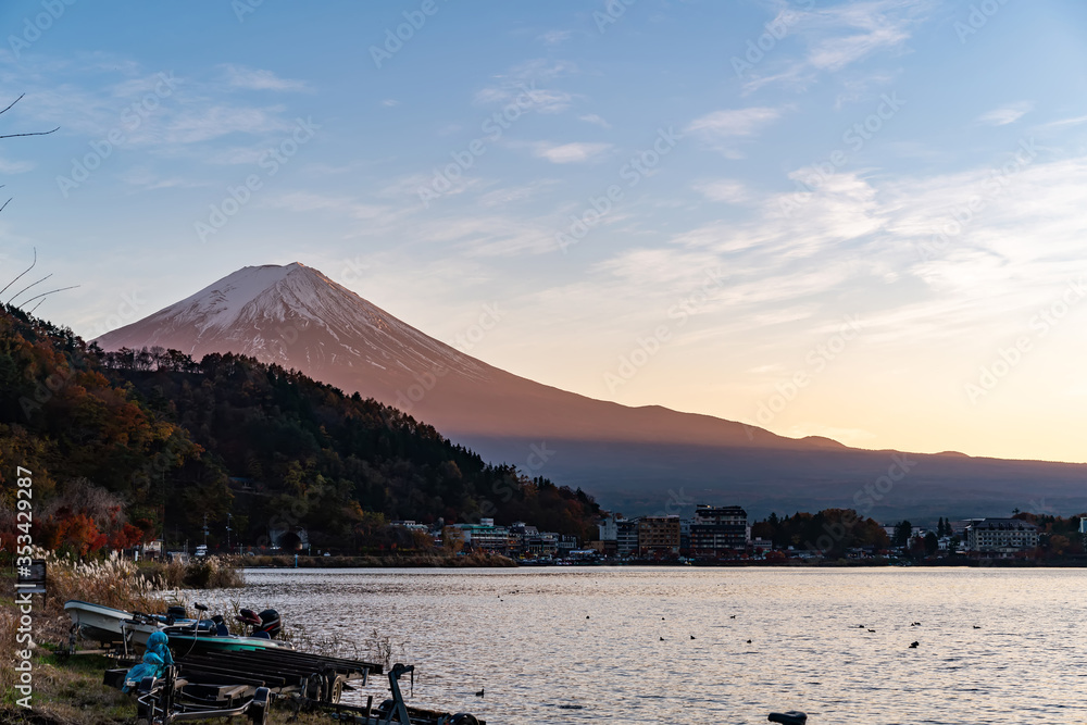 Aerial Panorama Landscape of Fuji Mountain. Iconic and Symbolic ...