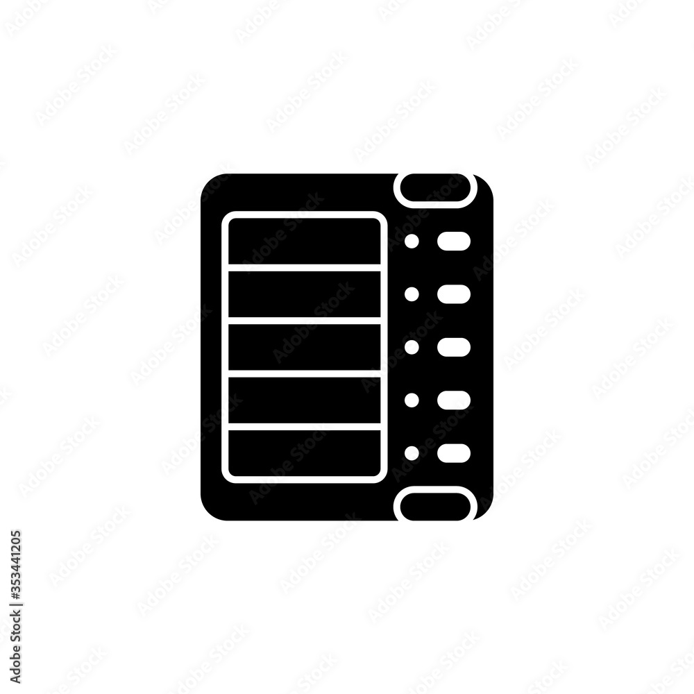 EVM machine silhouette icon. Clipart image isolated on white background ...