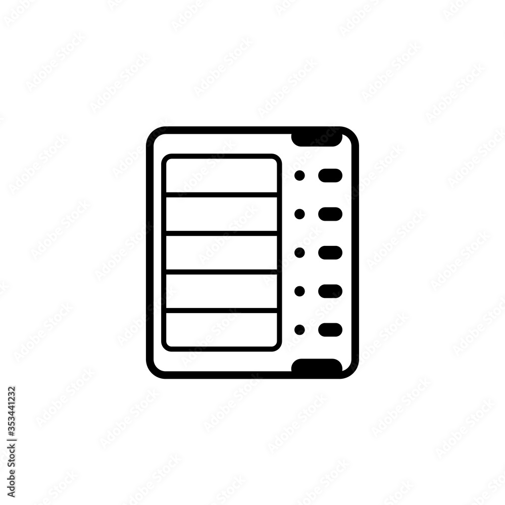 EVM machine outline icon. Clipart image isolated on white background ...