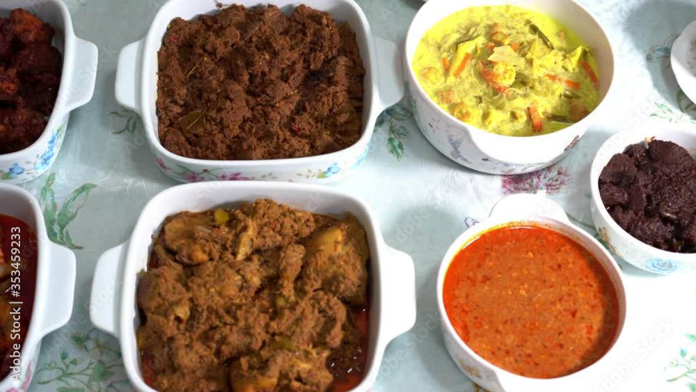 Malaysian local traditional food, lemang, ketupat, ketupat palas and ...