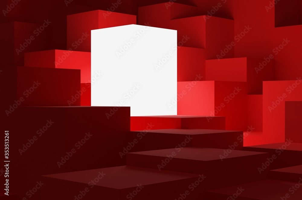 leadership and uniqueness concept. one different cube among other ...