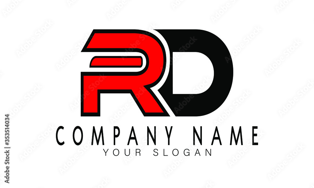 RD letter icon logo Stock Vector | Adobe Stock