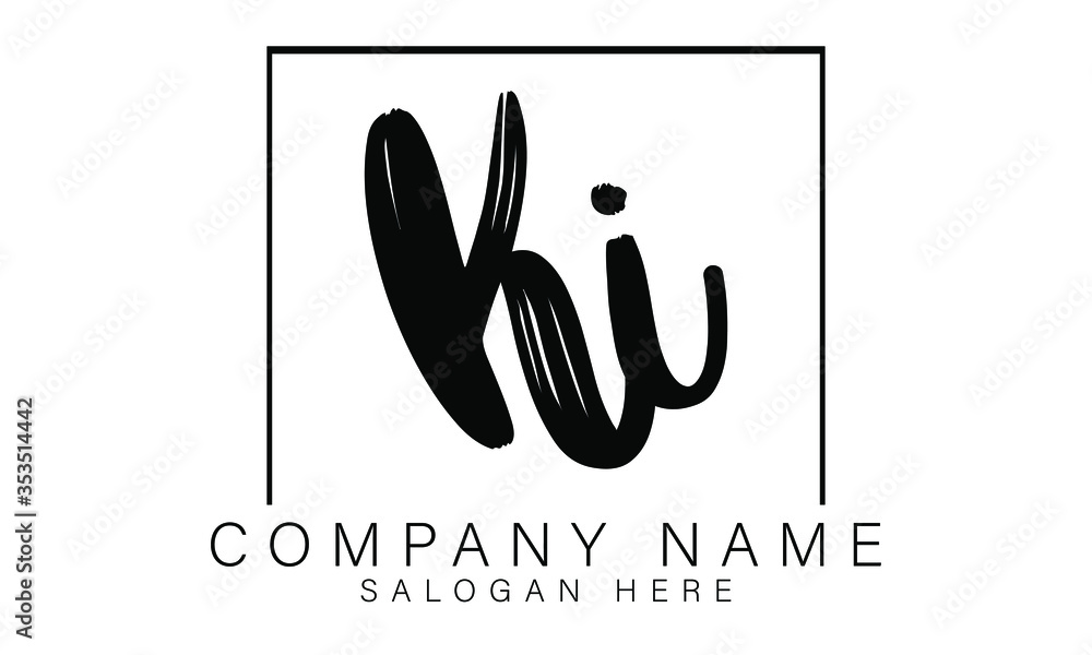 Initial based letter KI logo vector design template. Stock Vector ...