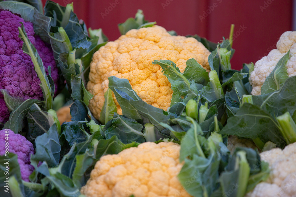 Colored Cauliflower is available in green (also known as Broccoflower ...
