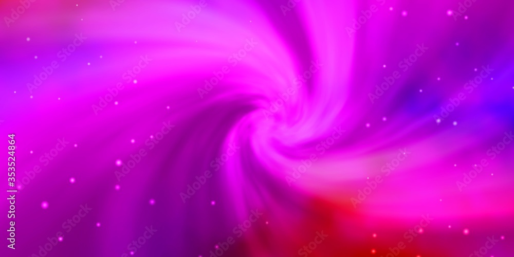 Light Pink, Red vector template with neon stars. Decorative ...