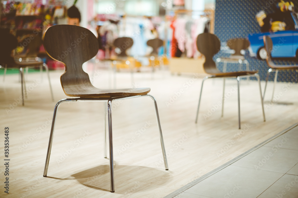 Social distance,New normal.keep spaced between each chairs make ...