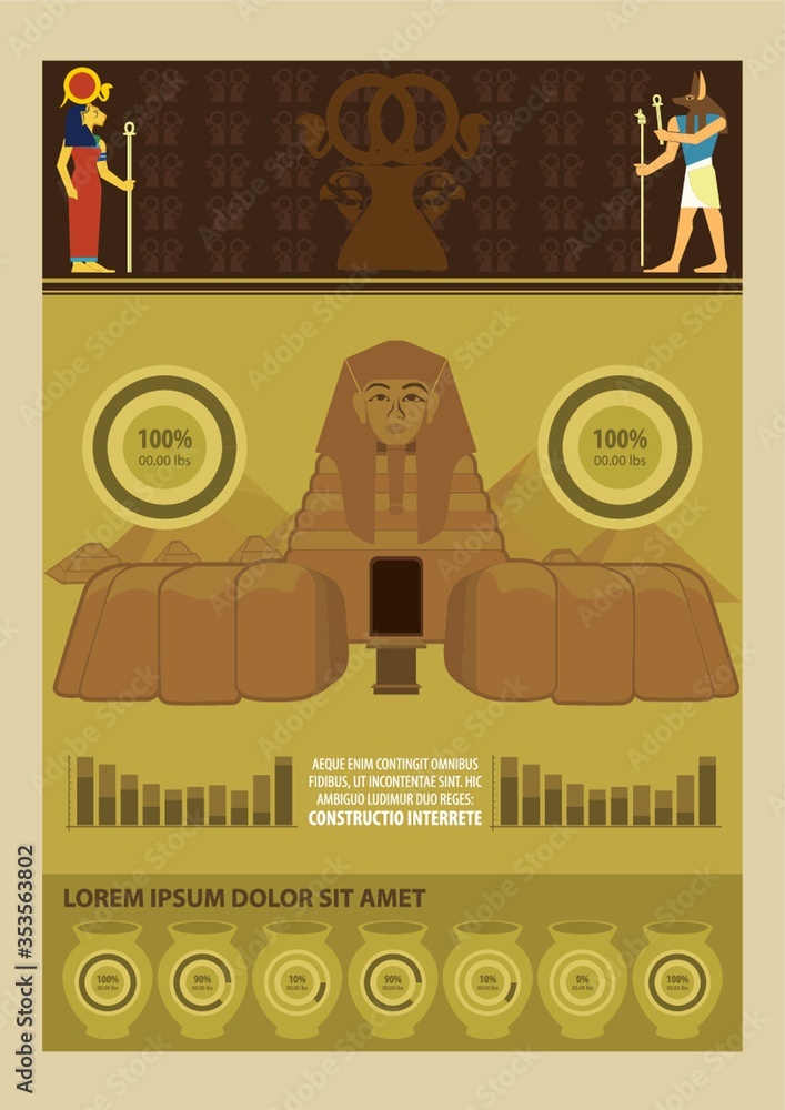 Egyptian infographic Stock Vector | Adobe Stock