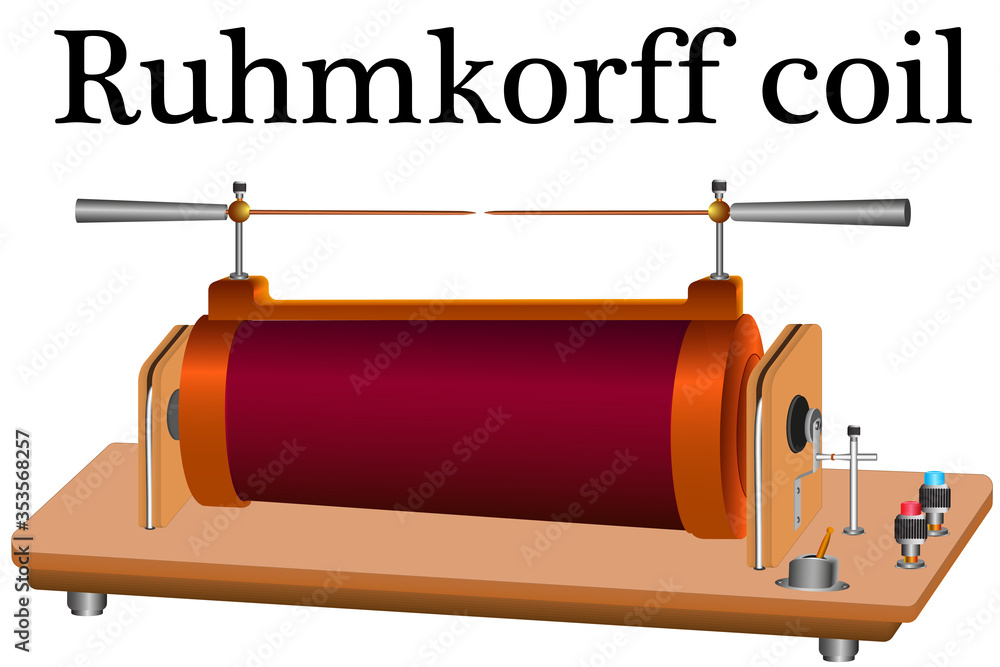 The Ruhmkorff coil is an induction coil that provides high voltage ...