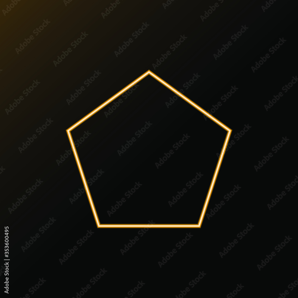 Set of Golden Shapes: hexagon, polygon, octagon, Stock Vector | Adobe Stock