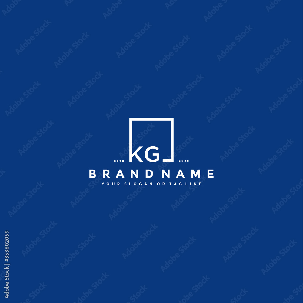 letter KG logo design vector Stock Vector | Adobe Stock