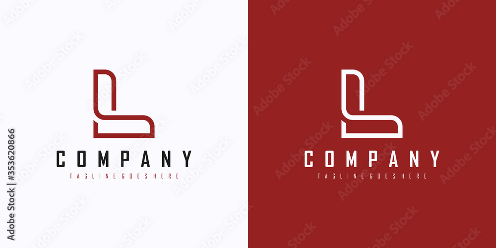 Simple Initial Letter L Logo. Monogram Linear Style isolated on White ...