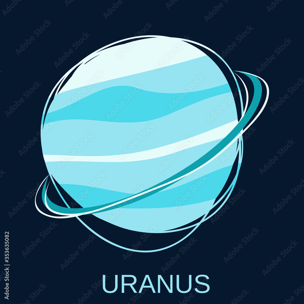 The Planet Uranus. The seventh planet from the Sun in the solar system ...