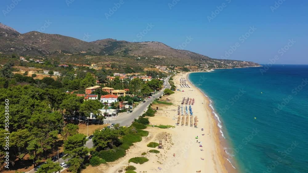 Skala, one of the top beach locations on the Greek island of Kefalonia ...