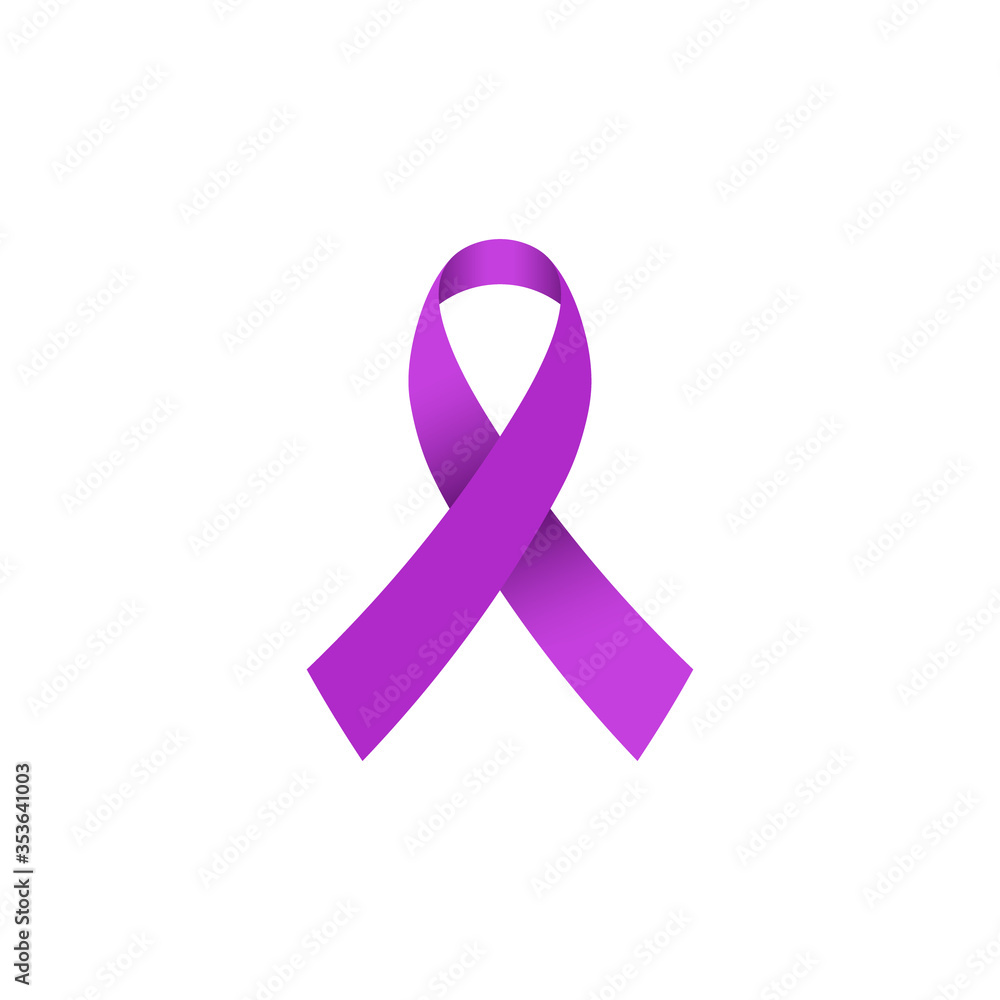 Lupus awareness ribbon. Clipart image isolated on white background ...