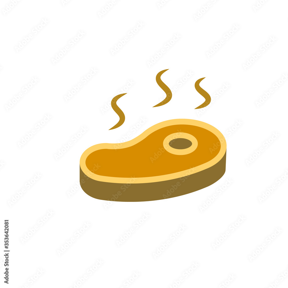 Rotten meat icon. Clipart image isolated on white background Stock ベクター ...