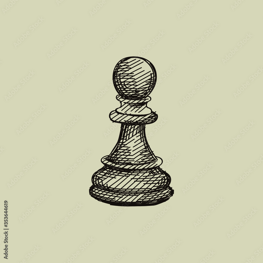 Pawn Chess Piece Drawing