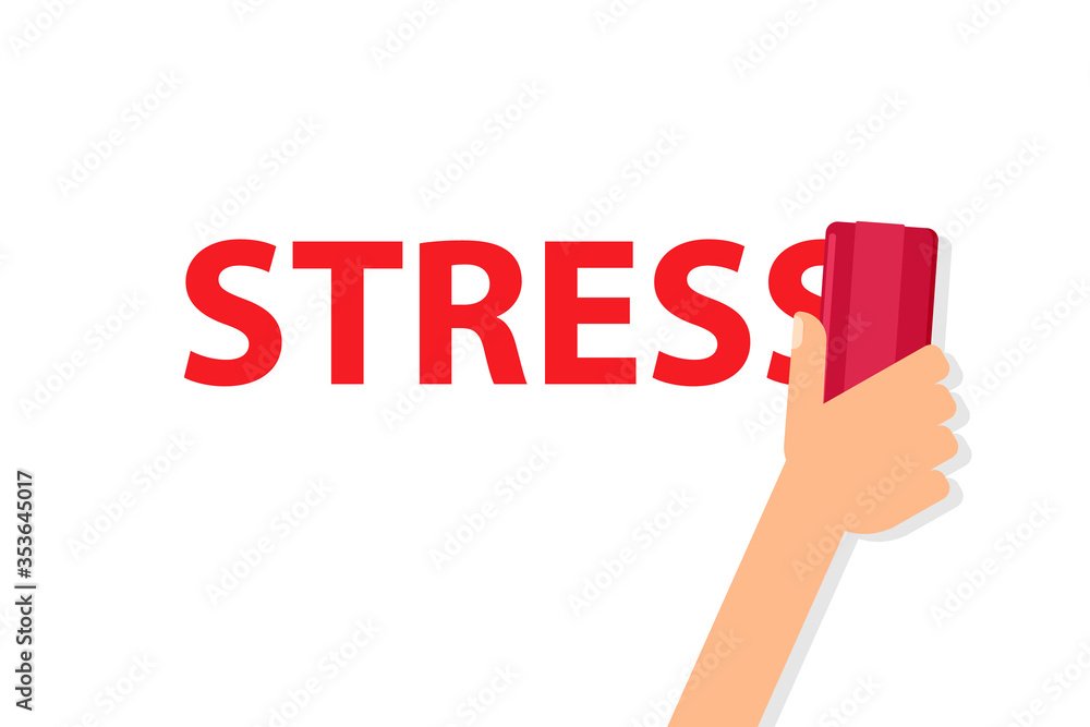 Stress relief poster. Clipart image isolated on white background Stock ...