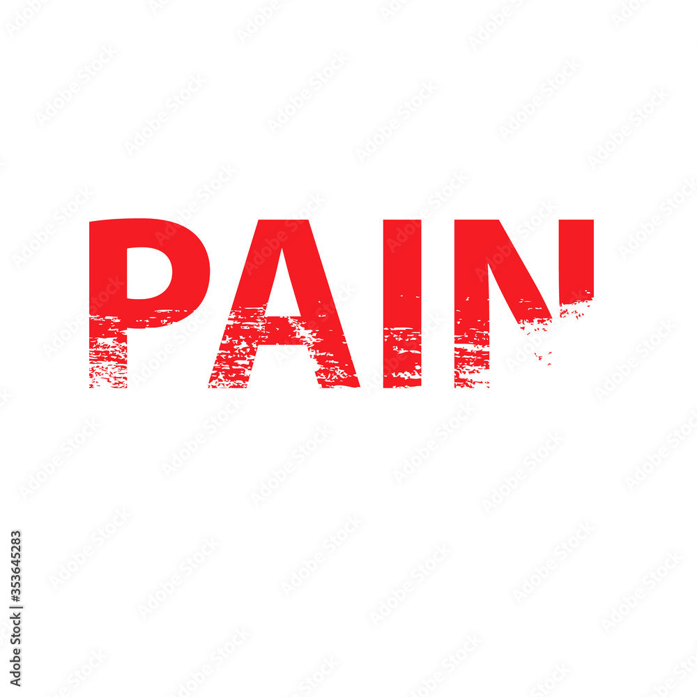 Pain relief poster. Clipart image isolated on white background Stock ...