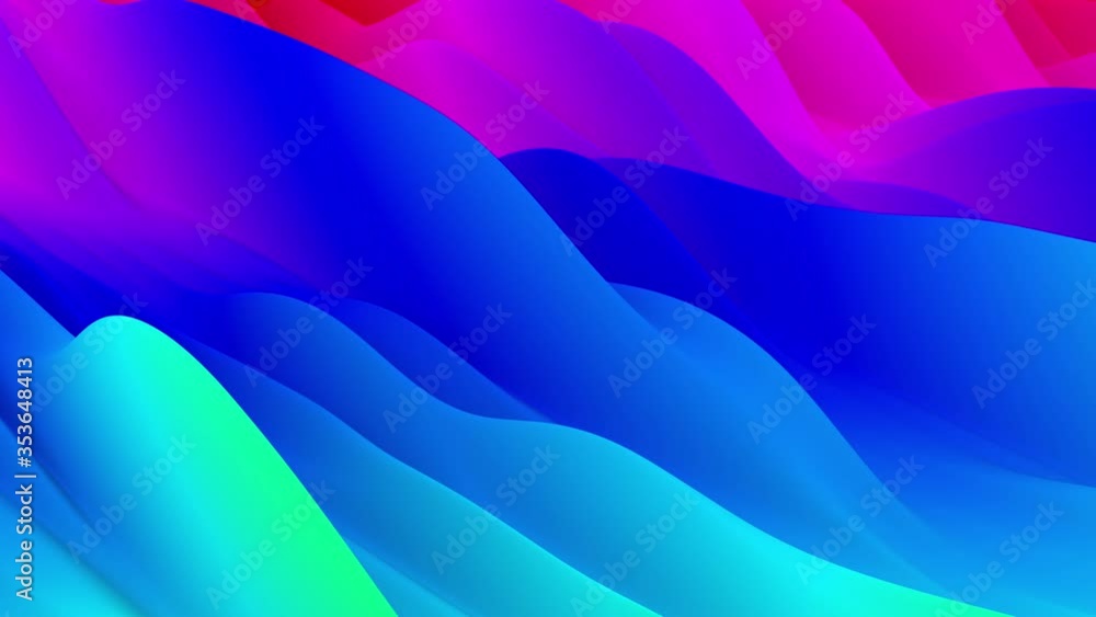 Abstract holographic violet blue spectrum loop animated background ...