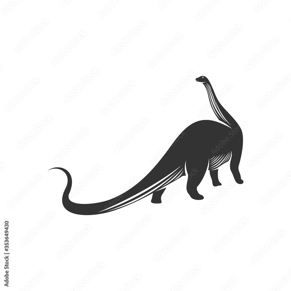 Brontosaurus logo design vector. Icon Symbol. Template Illustration Stock Vector | Adobe Stock