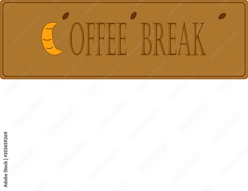 Logo insegna cartellone per bar e coffee break vector de Stock | Adobe ...