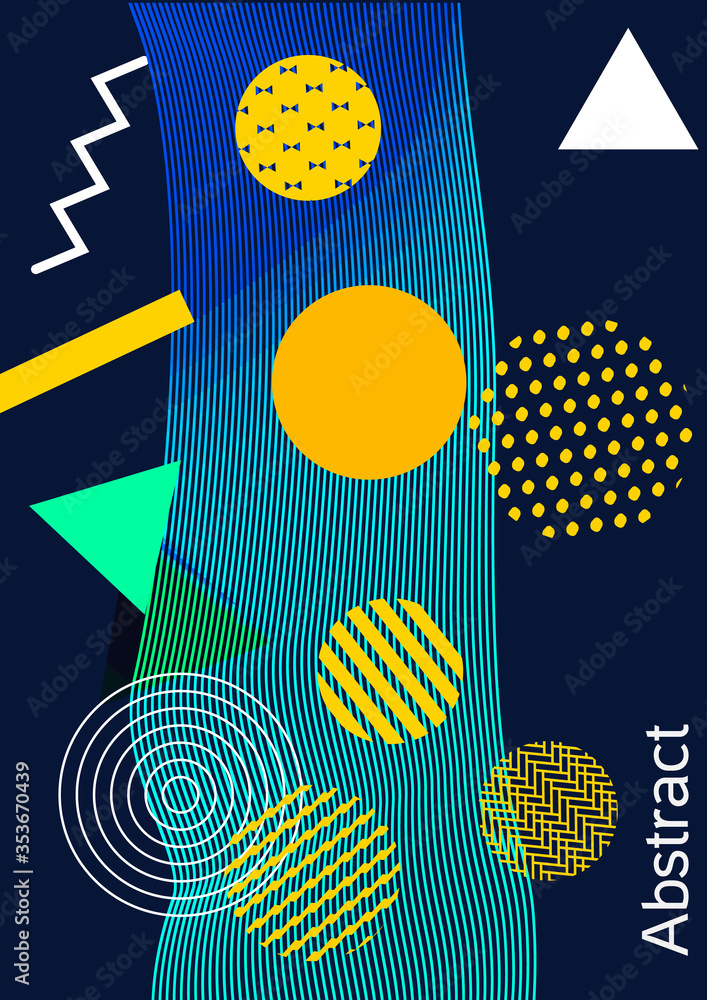 Memphis cover design. wall mural wallpaper | Muraledesign.com