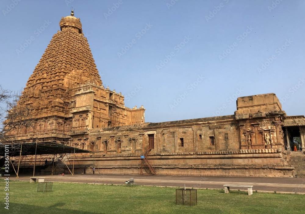 Brihadeeswarar temple in Thanjavur, Tamil nadu. This is the Hindu ...