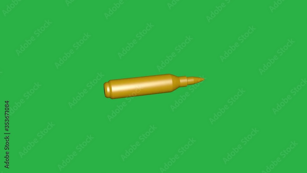 3d Green Screen Rifle gun bullet on a green screen in 4k UHD resolution ...