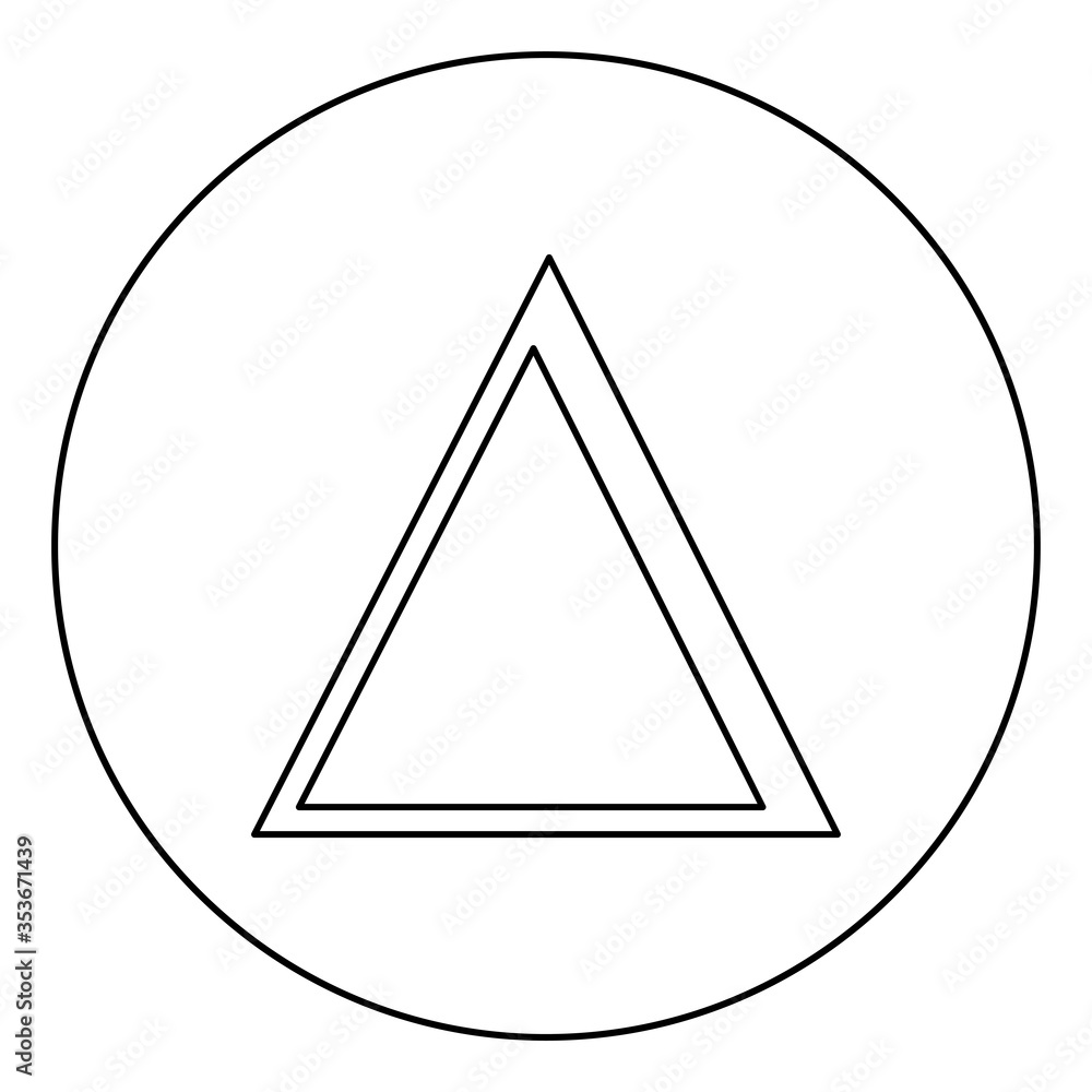 Delta greek symbol capital letter uppercase font icon in circle round ...