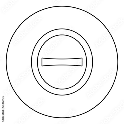 Theta capital greek symbol uppercase letter font icon in circle round ...