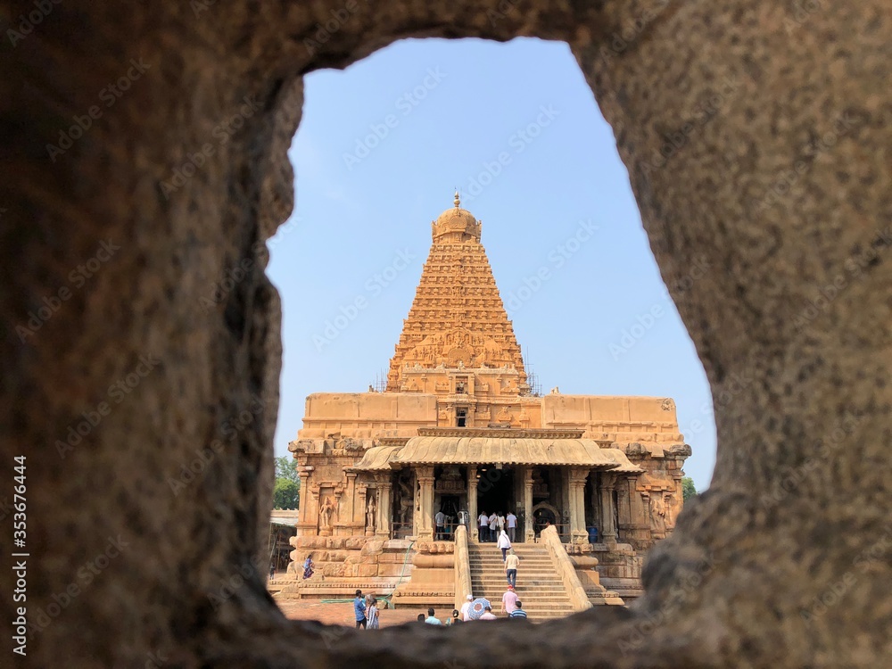 Brihadeeswarar temple in Thanjavur, Tamil nadu. This is the Hindu ...