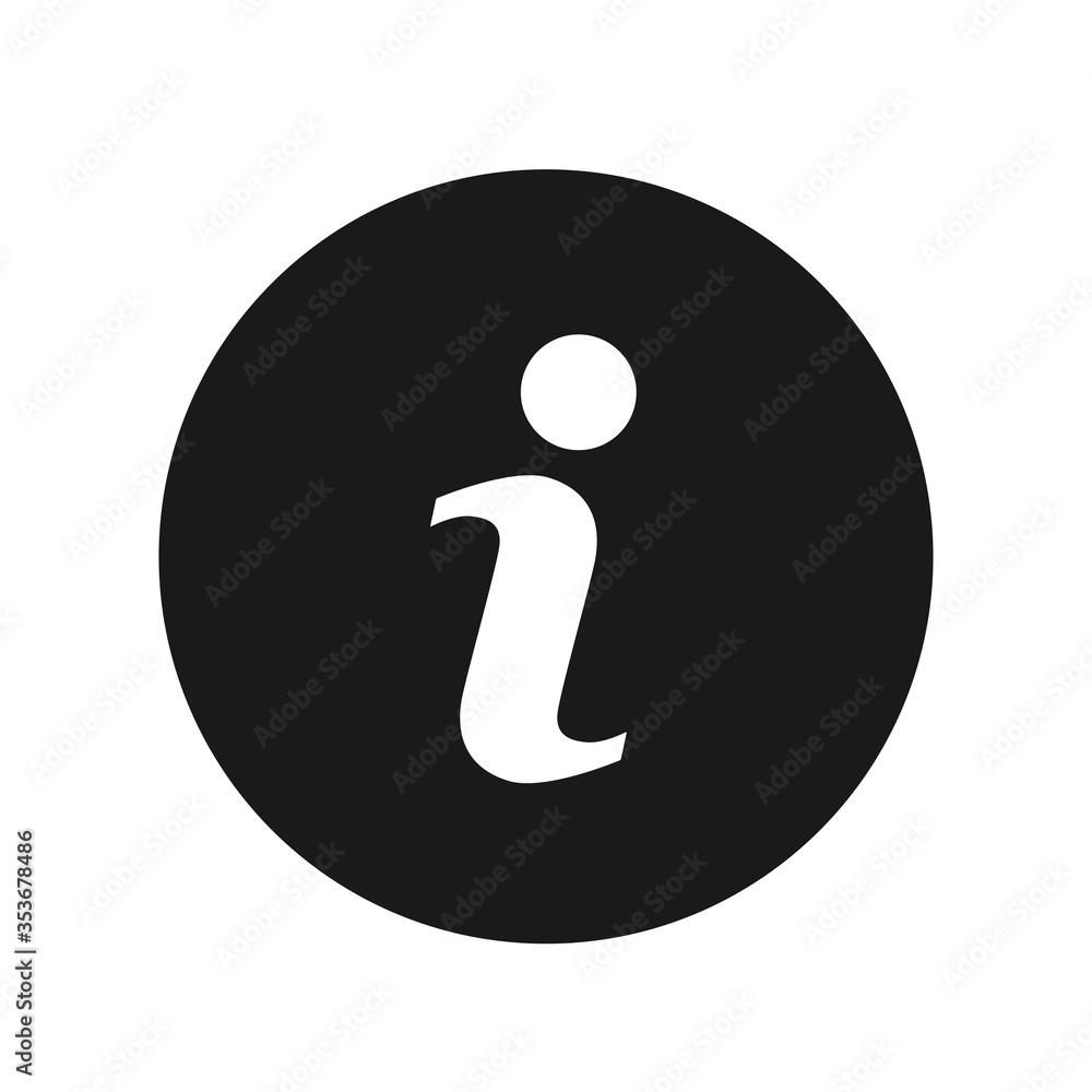 Vector information icon symbol isolated on white background. Stock ...