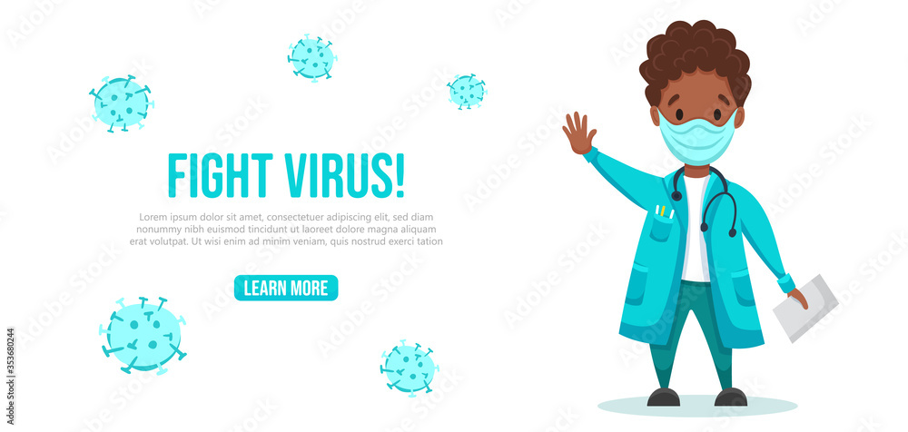 Fight against covid-19 coronavirus. Medic protects people from the ...