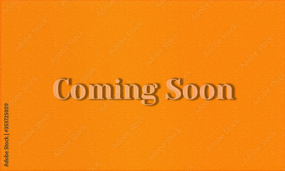 coming soon banner design in orange color with abstract Stock Photo ...