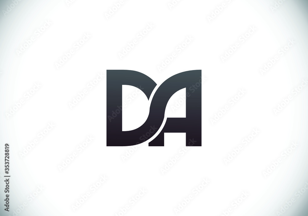 Initial Monogram Letter DA Logo Design Vector Template. DA Letter Logo ...