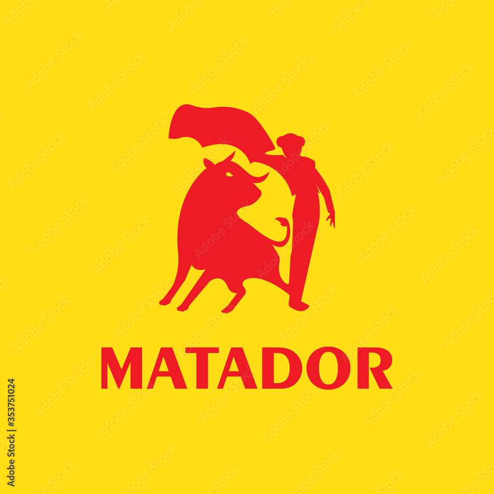 Matador logo icon vector illustration. Stock Vector | Adobe Stock