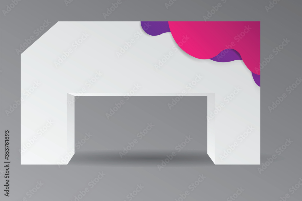 exhibition stand Gate entrance vector with for mock up event display ...