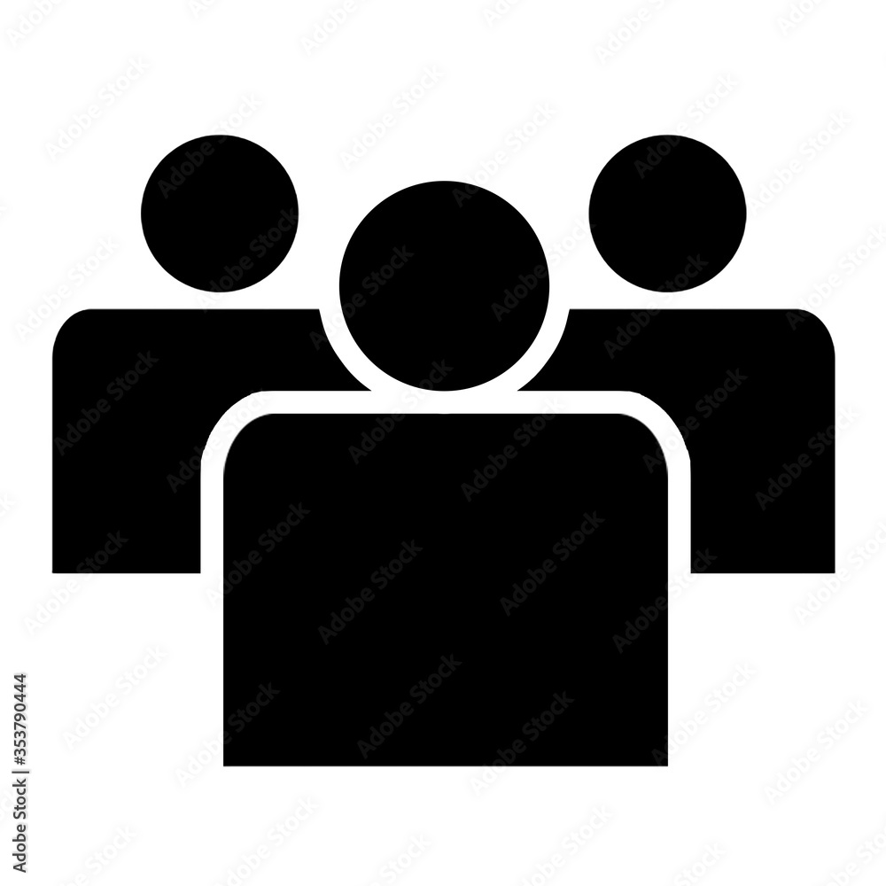 management pictogram clipart icon 3 men in black and white with white ...