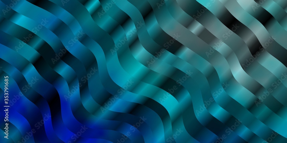 Light BLUE vector template with wry lines. Gradient illustration in ...