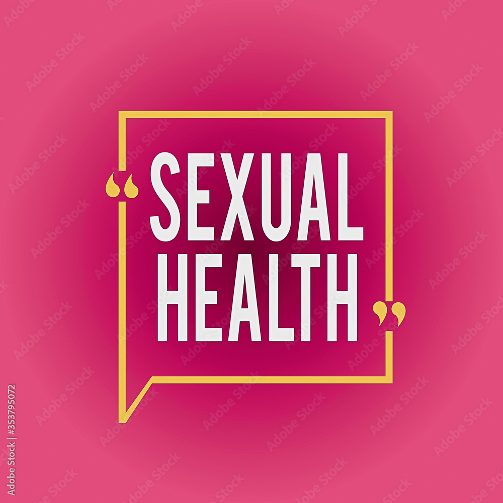 Writing Note Showing Sexual Health Business Concept For Positive And