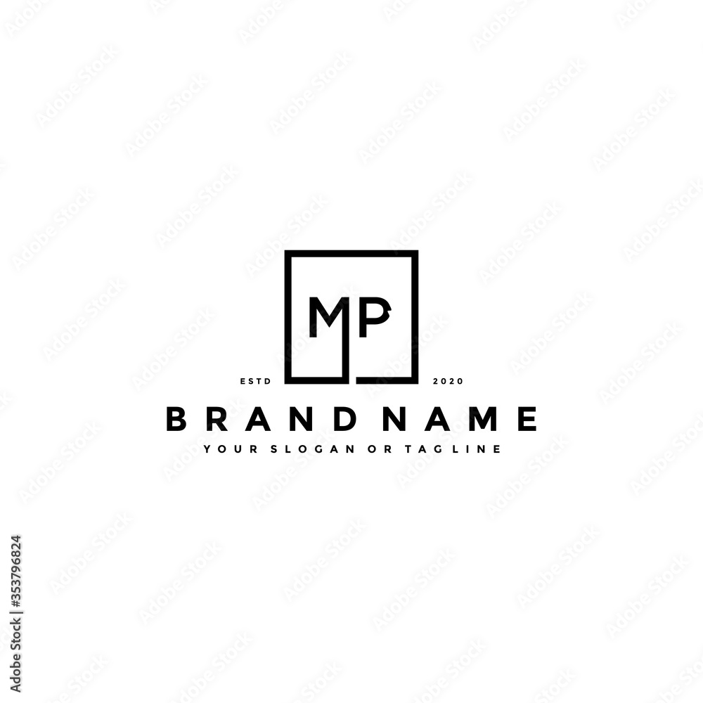 letter MP logo design vector Stock Vector | Adobe Stock